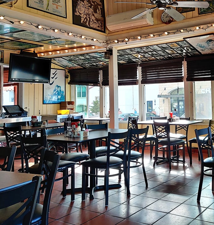The dining room's wood-paneled charm feels like stepping into a time capsule where the food is always good and nobody's checking their phone.