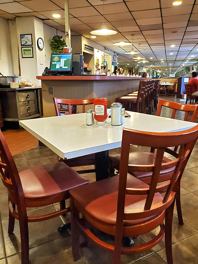 A glimpse into the heart of breakfast paradise&mdash;where conversations flow as freely as the coffee refills.
