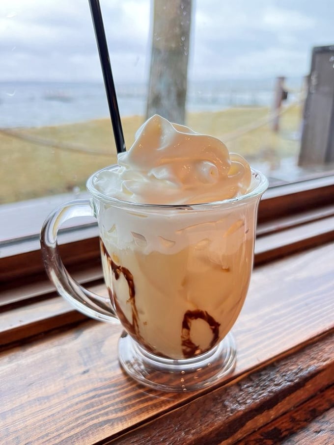 When dessert meets cocktail &ndash; a decadent dirty monkey with whipped cream that's worth every calorie-laden sip.