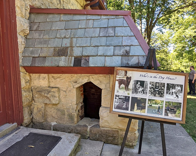 Even the dogs lived in style! This tiny stone house proves that pet pampering isn't just a modern obsession.
