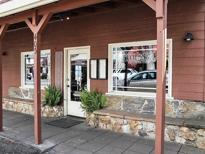 Doke Sushi proves good things come in small packages &ndash; a stone-foundation storefront offering Japanese cuisine in Gold Rush territory.