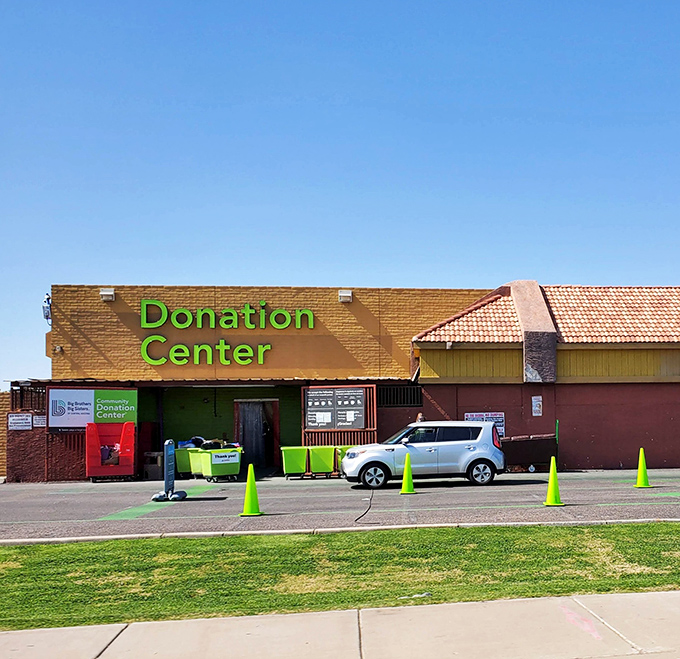 The Donation Center&mdash;where the circle of thrift begins and your decluttering becomes someone else's treasure hunt.