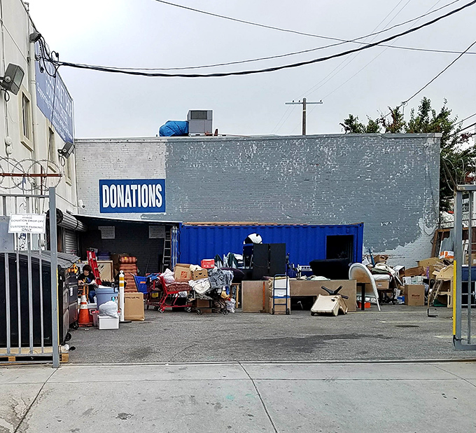 Behind every great thrift store is an even greater donation area. The circle of secondhand life begins here!