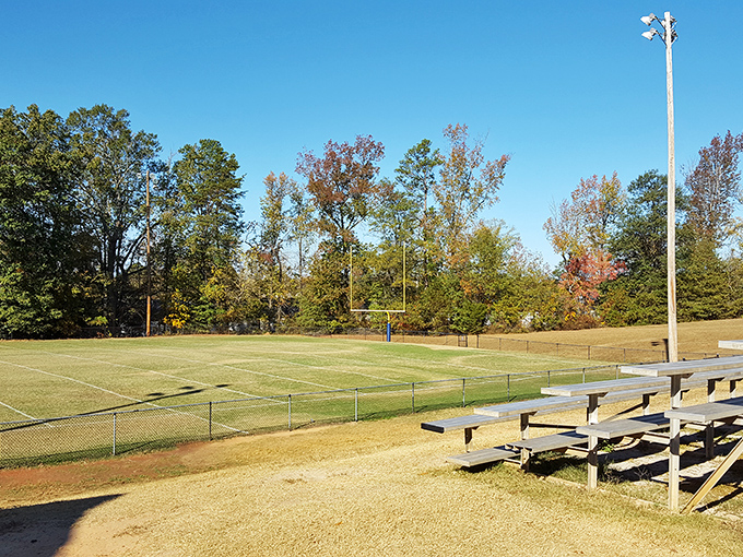 East Riverside Park's football field and bleachers capture that Friday Night Lights feeling that's quintessentially American. Small town pride in action.