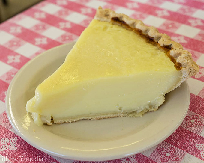 Egg custard pie so silky and perfect it deserves its own display case at the High Museum of Art in Atlanta.