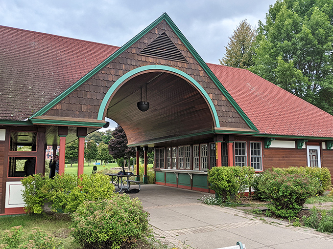 This charming pavilion has witnessed countless summer concerts, community gatherings, and seniors pretending they're not winded from the walk.