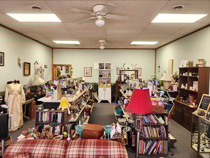 Empty Nest Resale overflows with treasures waiting for second chances, from vintage lamps to books begging for new readers.