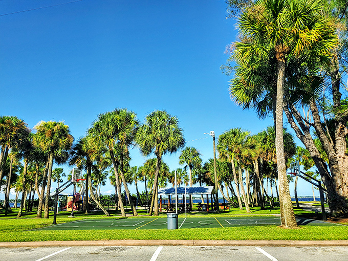 Flagler Park's palm-lined paradise offers a quintessential Florida moment, where the hardest decision is which bench offers the optimal breeze.