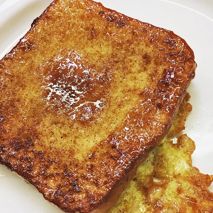 French toast that's achieved that mythical balance&mdash;crispy exterior, custardy interior, and enough maple syrup to make Canadians weep with joy.