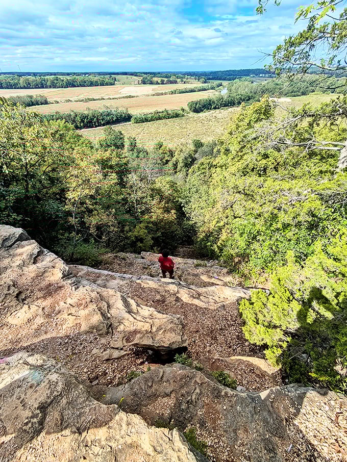Standing atop Frenchman's Bluff feels like being on top of the world &ndash; if your world is northern Missouri, which on this day, it absolutely is.