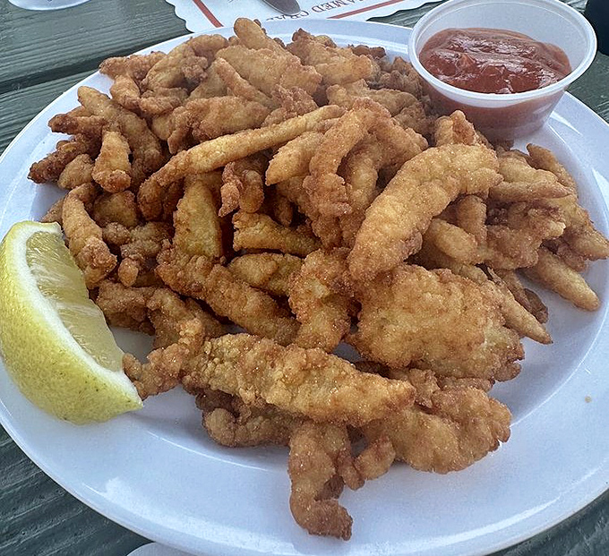 These aren't just fried clams&mdash;they're crispy golden treasures from the deep, begging for a squeeze of lemon and a dip in cocktail sauce.