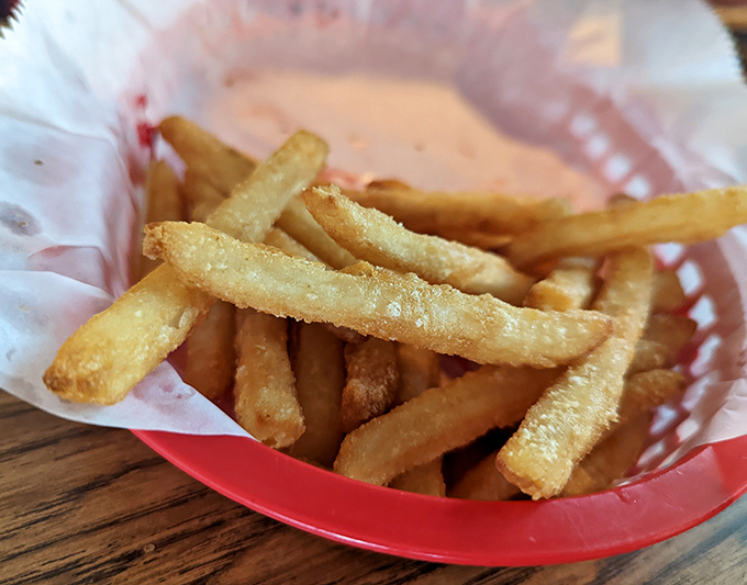 Golden, crispy fries that actually taste like potatoes &ndash; a side dish that refuses to be overshadowed by its meaty counterparts. 