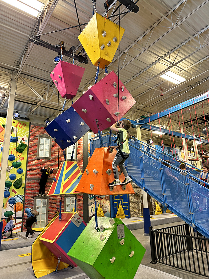 Funtopia's climbing walls turn gravity into a suggestion rather than a law for kids with energy to burn.