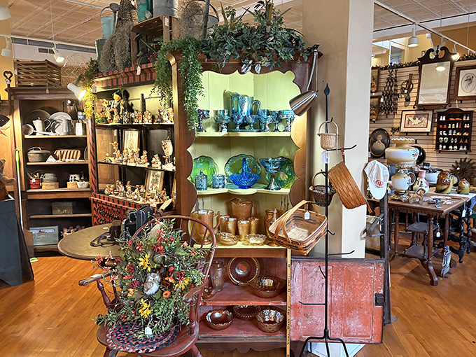 A color-coordinated wonderland of glassware and furniture where your grandmother's style suddenly seems cutting-edge again.