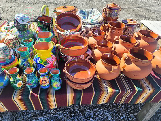 Clay pots that sing with color! Mexican-inspired pottery brings a fiesta vibe to any garden or kitchen counter.