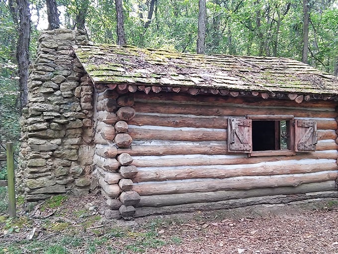 Lincoln Logs come to life in this authentic cabin, where our ancestors somehow survived Nebraska winters without Netflix or DoorDash.