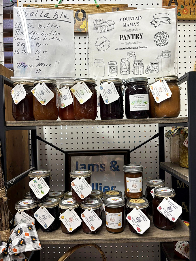 Mountain Mama's Pantry offers homemade jams and preserves that capture summer's bounty in glass jars—West Virginia sunshine you can spread on toast.