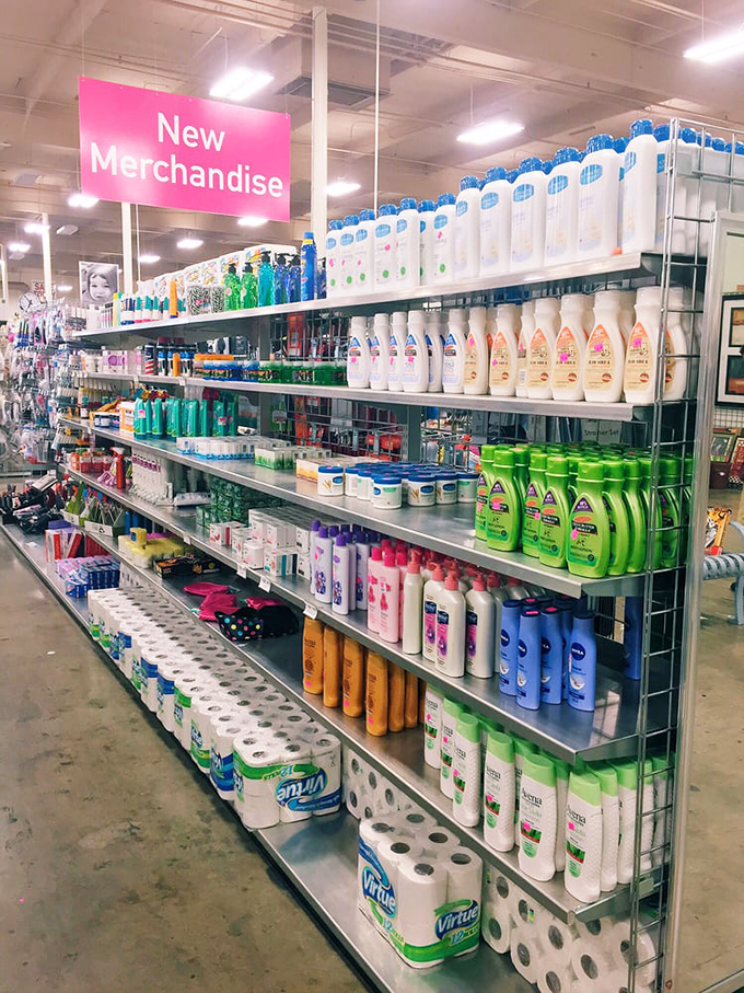 Personal care products and household supplies prove that even everyday essentials deserve a second chance at useful life here.