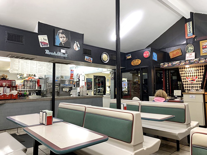 Classic booths that have cradled generations of Utah diners, under the watchful gaze of vintage memorabilia that tells stories without saying a word.