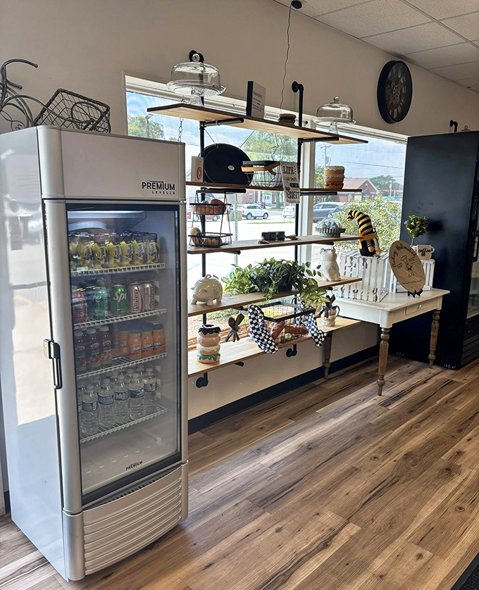 The refrigerator case and shelving display offer more than baked goods &ndash; they offer hope for a sweeter day ahead.