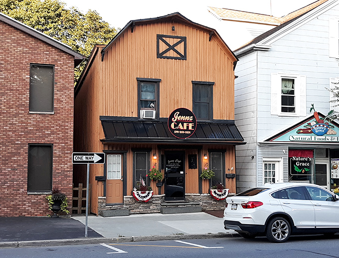 Jennz Cafe occupies a charming barn-inspired building that practically screams "homemade comfort food inside"—the architectural equivalent of a warm hug.