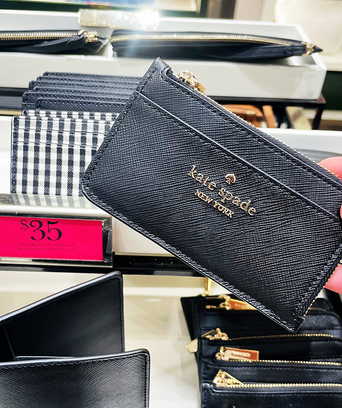 A Kate Spade card holder at $35&mdash;because sometimes the best things come in small packages with designer logos.