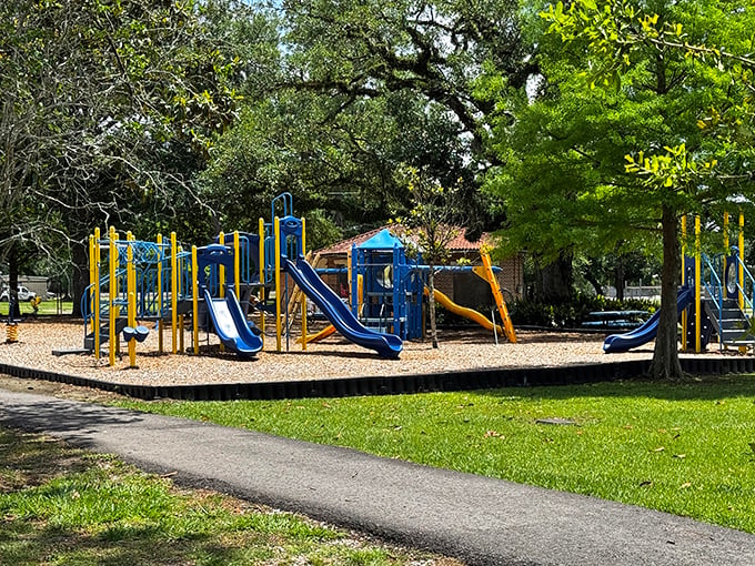 This playground isn't winning any design awards, but it's winning childhood memories&mdash;the kind that stick with you long after the swing sets rust.