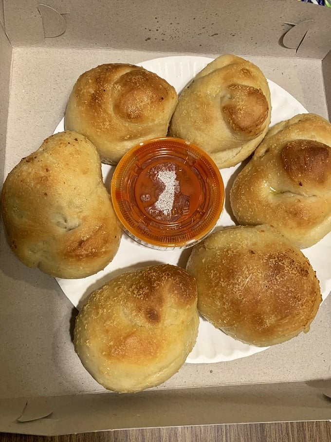 Garlic knots that could ward off vampires from three counties away. Worth every moment of garlic breath that follows.