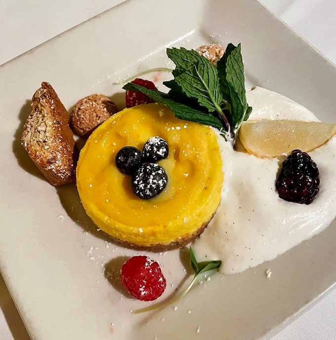 This lemoncello cheesecake, bright as sunshine and smooth as jazz, proves that Italians understand the importance of a grand finale.