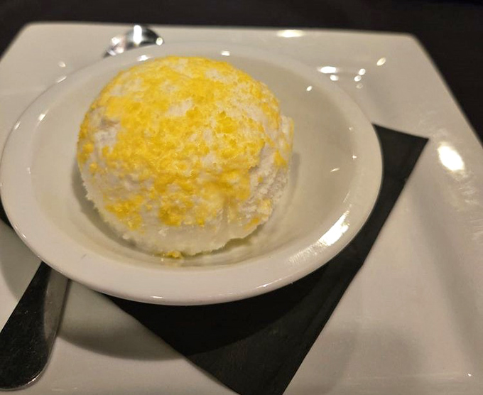 Lemon sorbet that looks like sunshine in a bowl&mdash;the perfect palate cleanser or the dessert for people who "don't do dessert."