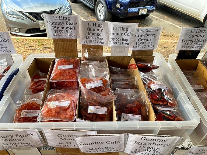 Li Hing gummy candies in every flavor imaginable &ndash; sweet, tangy treats that will have your taste buds doing the hula.