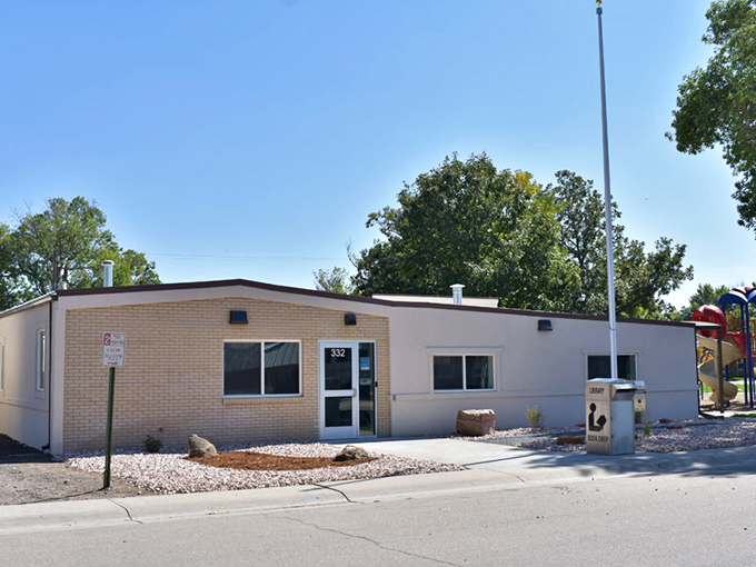 This unassuming municipal building serves as a community hub, where small-town efficiency meets the practical needs of Kersey residents.