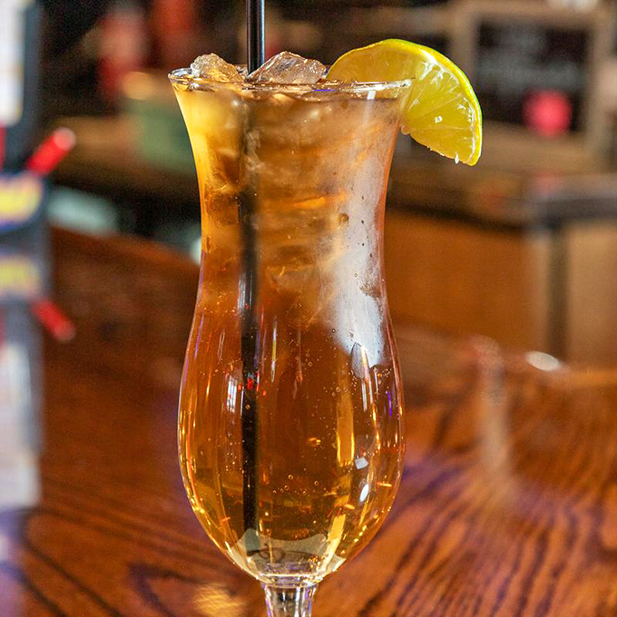 Long Island Iced Tea in its natural habitat&mdash;looking innocent in that tall glass while plotting to make your stories more interesting.