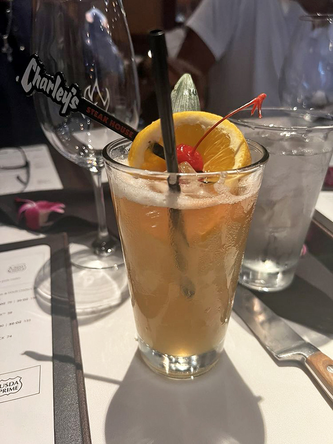 A Mai Tai that looks this good tastes even better, complete with festive umbrella for proper tropical vibes.