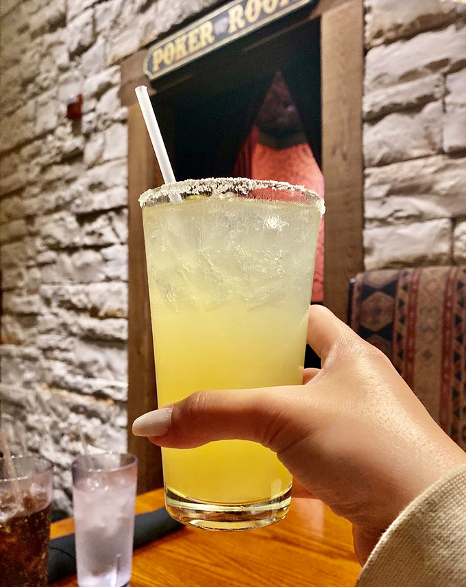 A proper margarita with a salted rim&mdash;because sometimes you need something tart and refreshing to cut through all that rich barbecue.