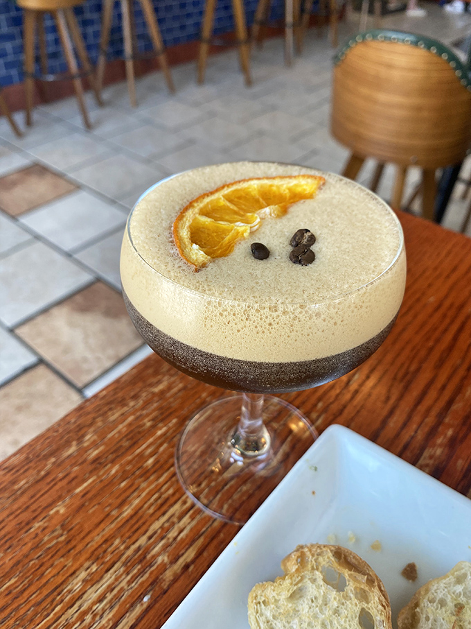 An espresso martini that promises to simultaneously wake you up and wind you down &ndash; the perfect Italian paradox in a glass.