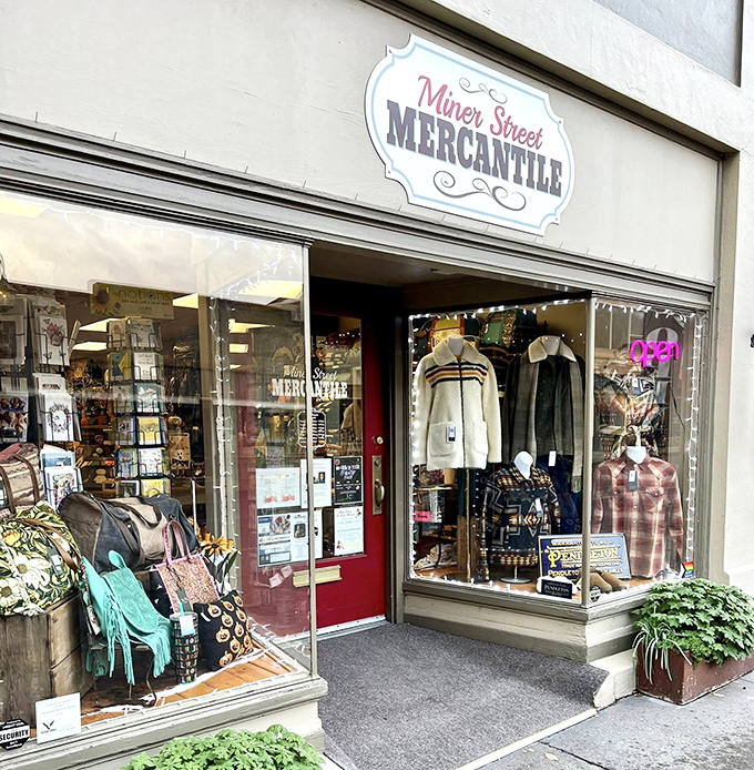 Miner Street Mercantile displays its wares with small-town pride, offering treasures that would cost triple in a coastal boutique.