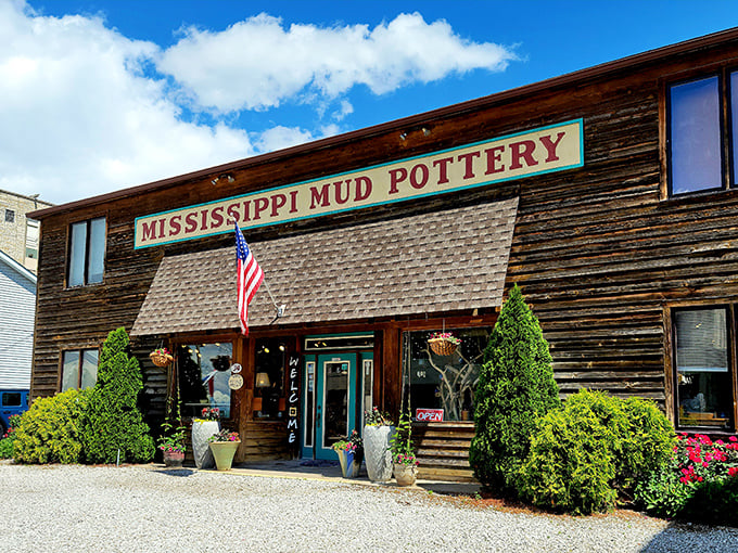Mississippi Mud Pottery captures the river's spirit in clay, housed in a building with enough authentic character to make Brooklyn jealous.