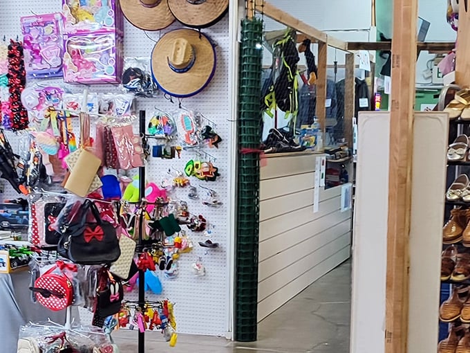 Accessories and trinkets galore! This is where minimalists come to repent and maximalists come to celebrate their life choices.