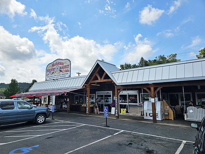 Mohican Market & Caf&eacute;&mdash;where locals gather for provisions and gossip, both equally essential nutrients in small-town life.