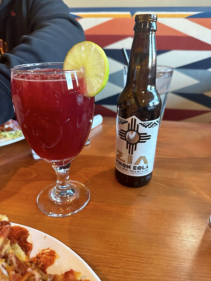 When local craft soda meets a vibrant prickly pear drink, it's like the Southwest decided to throw a party in glassware.