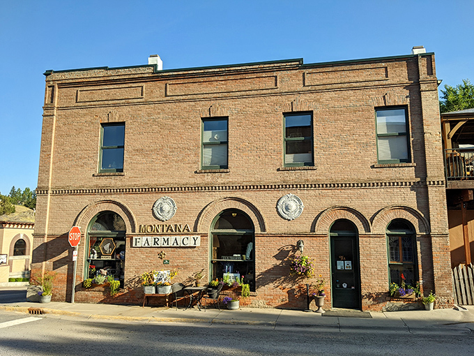 The Montana Farmacy's brick fa&ccedil;ade has likely witnessed more town gossip and history than any therapist's couch in the county.