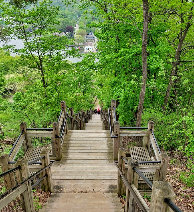 Those stairs lead somewhere special, assuming your fitness tracker doesn't file a formal complaint first.