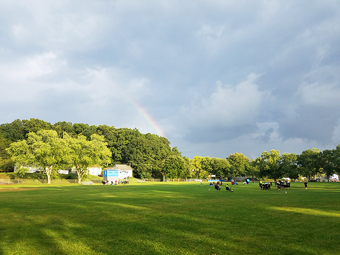 Murphy Park's rainbow appears on cue, as if nature itself celebrates Putnam's affordable retirement lifestyle.