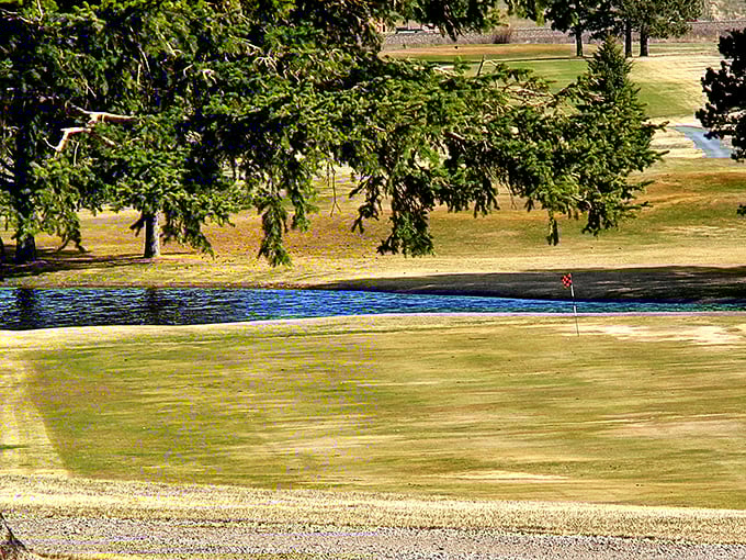 Niobrara Country Club's serene water hazard reflects the big sky country above&mdash;golf as it was meant to be played, without pretension but with plenty of natural challenge.