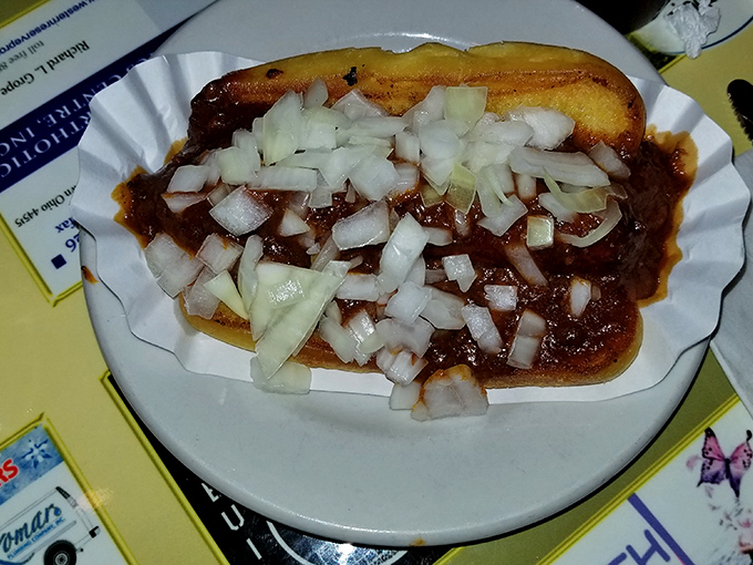 The humble coney dog, topped with diced onions, is Ohio's answer to gourmet street food &ndash; unpretentious and utterly satisfying.