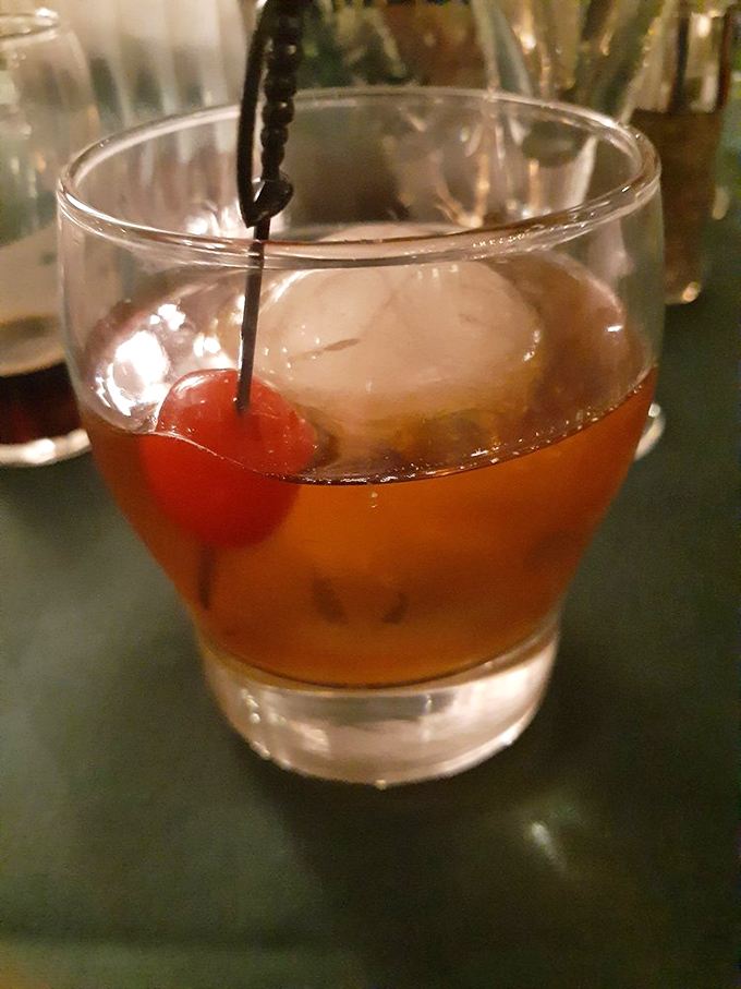 An Old Fashioned that respects tradition &ndash; amber liquid, proper cherry, and just enough sweetness to remind you why classics never go out of style.
