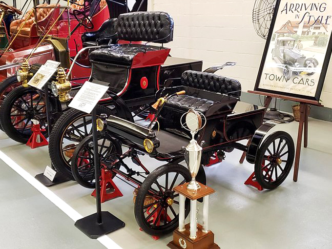 This early horseless carriage represents the dawn of automotive history, when cars were essentially motorized buggies and every drive was an adventure.