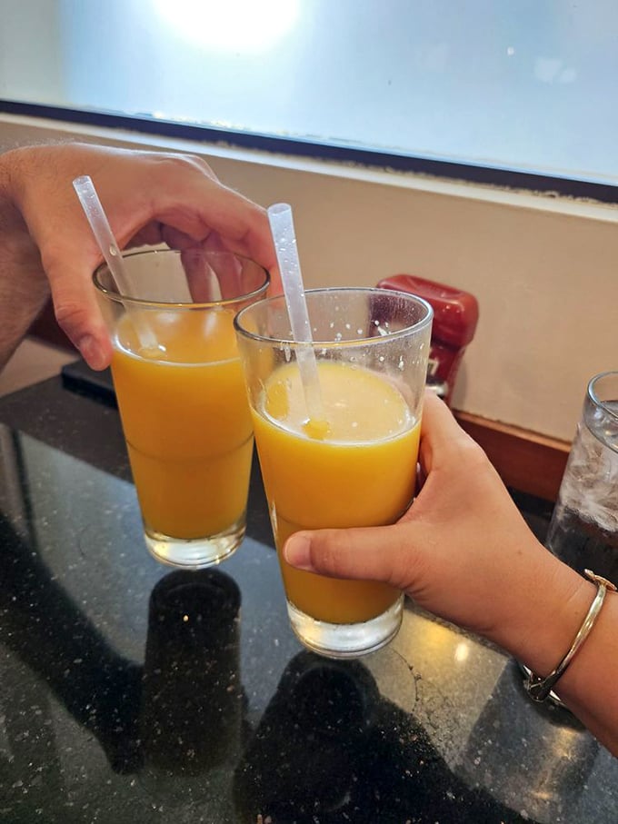 Morning sunshine in a glass! These fresh-squeezed orange juices are Florida's liquid gold, making even the earliest wake-up call somehow more bearable.