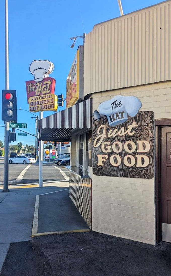 "Just Good Food" &ndash; the understatement of the century displayed proudly on a building that delivers on its promise.
